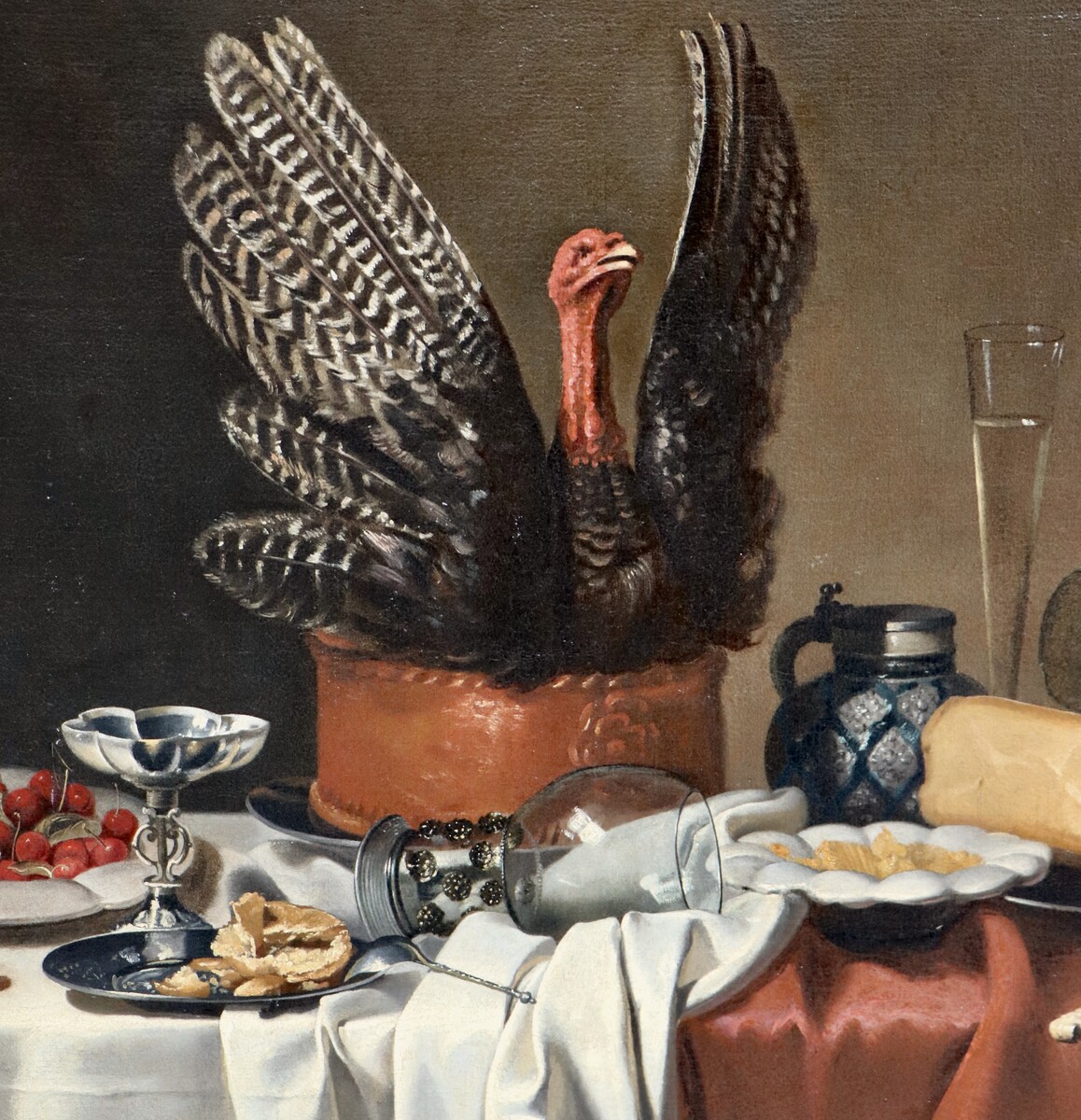 A still life with a turkey pie - Vervoorn, G. - Still lifes and animal ...
