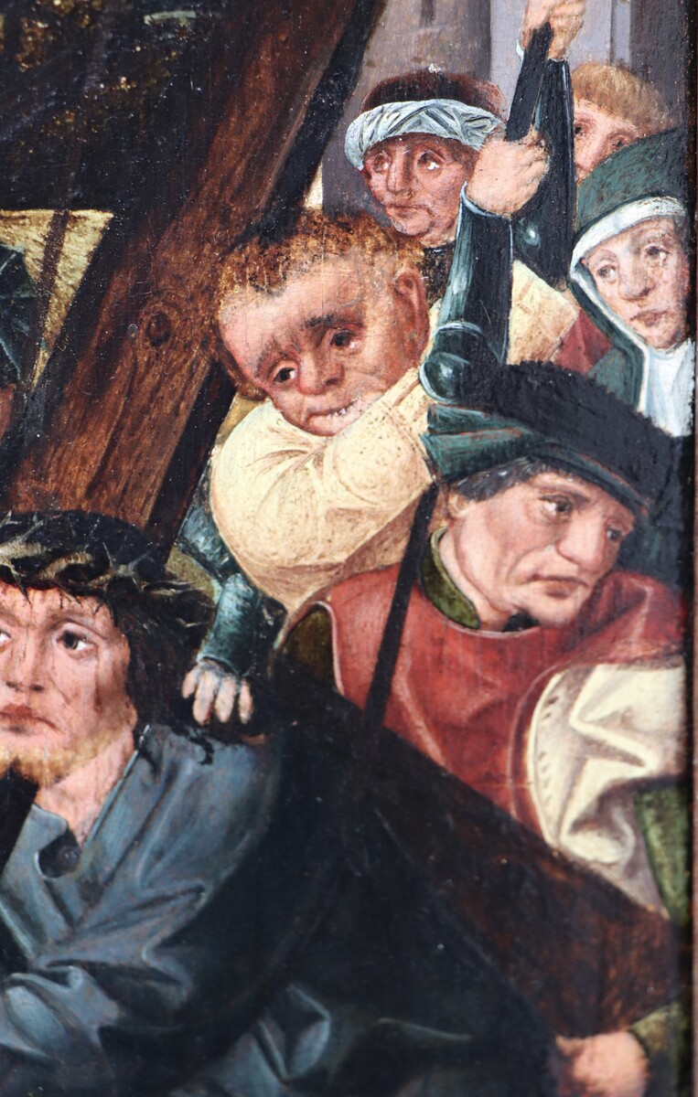 Christ carrying the cross - Anonymous Flemish or German painter, middle 16th century, triptych ...