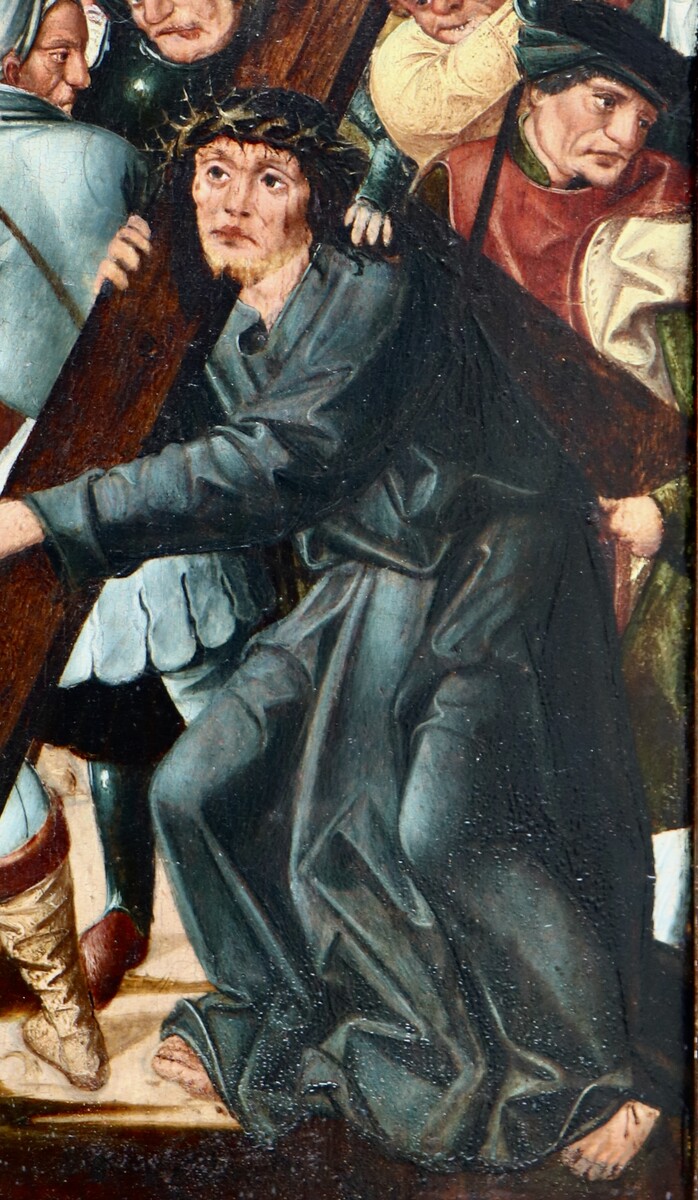 Christ carrying the cross - Anonymous Flemish or German painter, middle 16th century, triptych ...