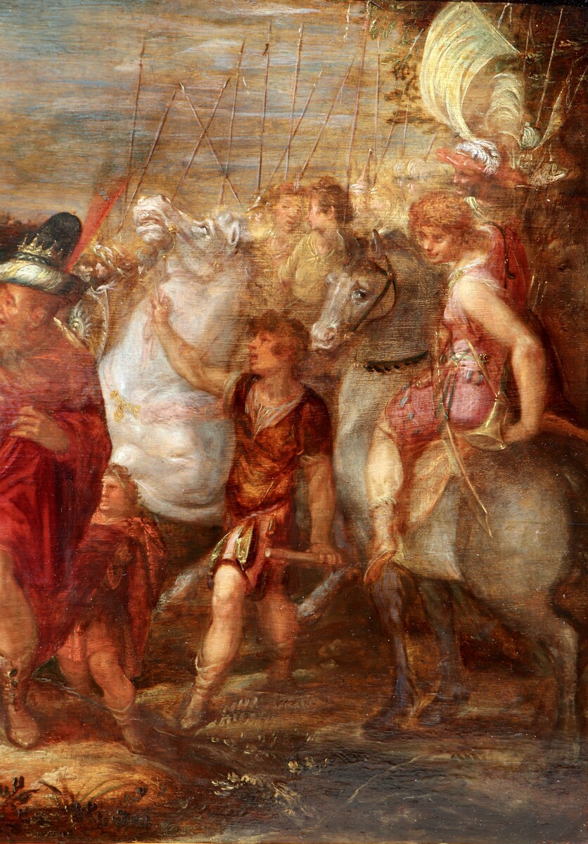 Jephthah’s daughter greeting her father on his return - Vinckboons ...